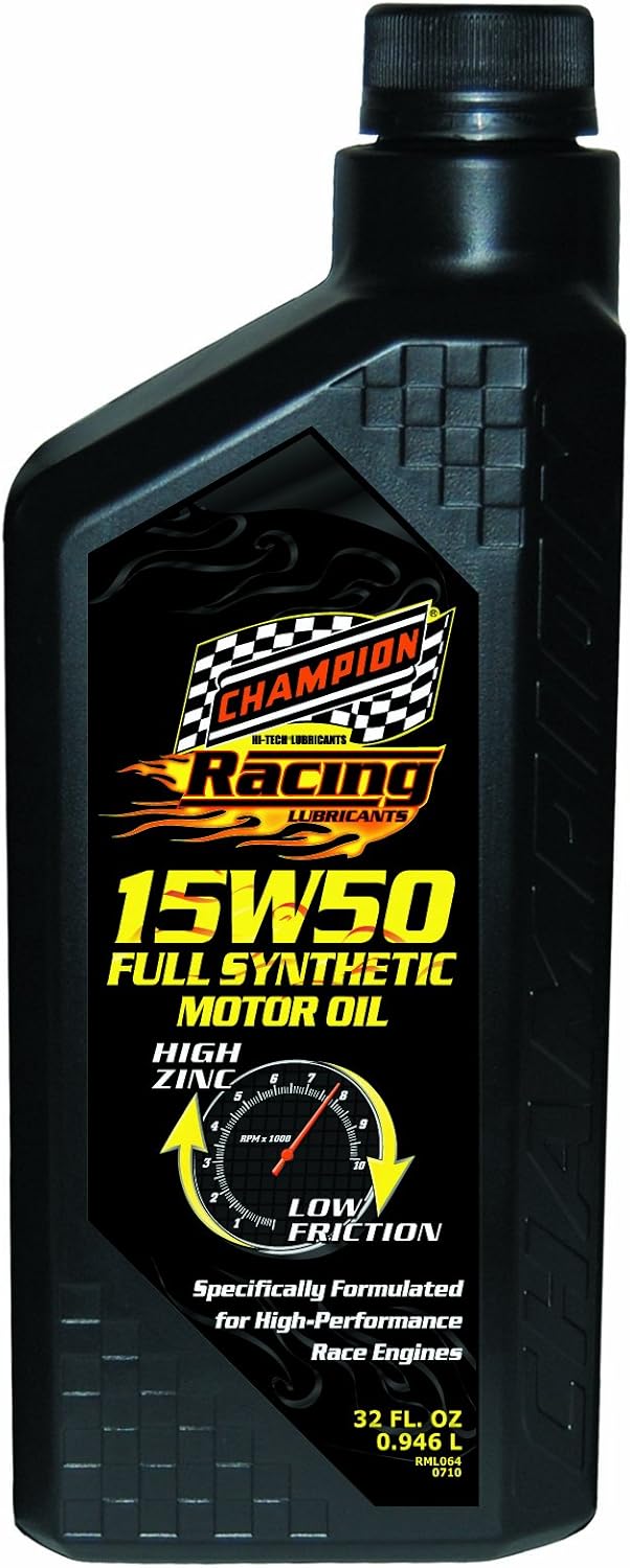 Amazon.com: Champion Brands 4309H-Each 'Racing' 15W-50 Full-Synthetic ...