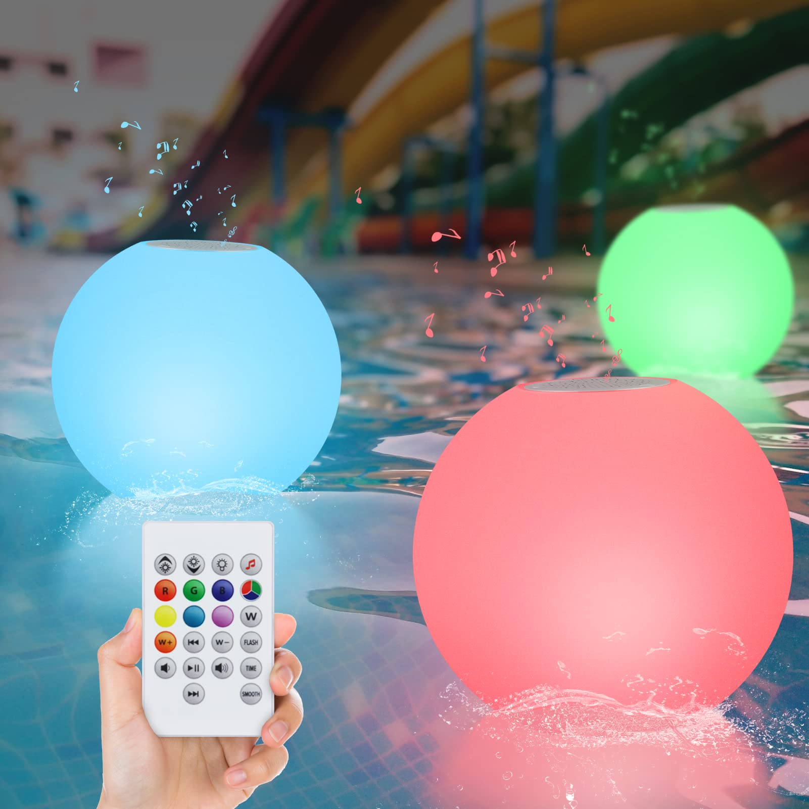 Amazon.com: NiceBuy Floating Pool Speaker Bluetooth Waterproof LED Pool ...