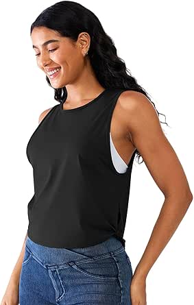 Amazon.com: BRXL Cropped Muscle Tank Tops for Women Workout Sleeveless ...