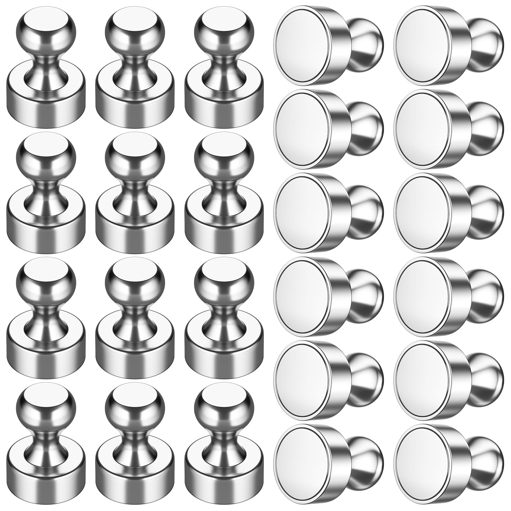 Snapklik.com : 24 Pack Fridge Magnets Magnetic Push Pins, Small ...
