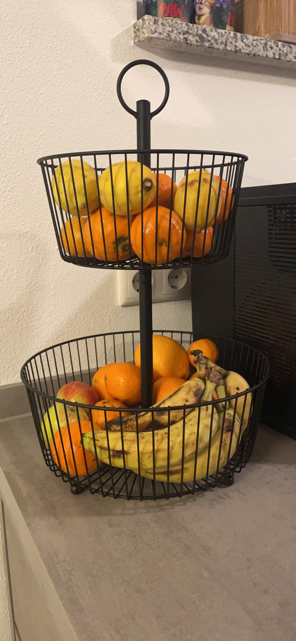 DEKOFY® Obst Etagere Schwarz - Obstkorb in zeitlosem Design ...