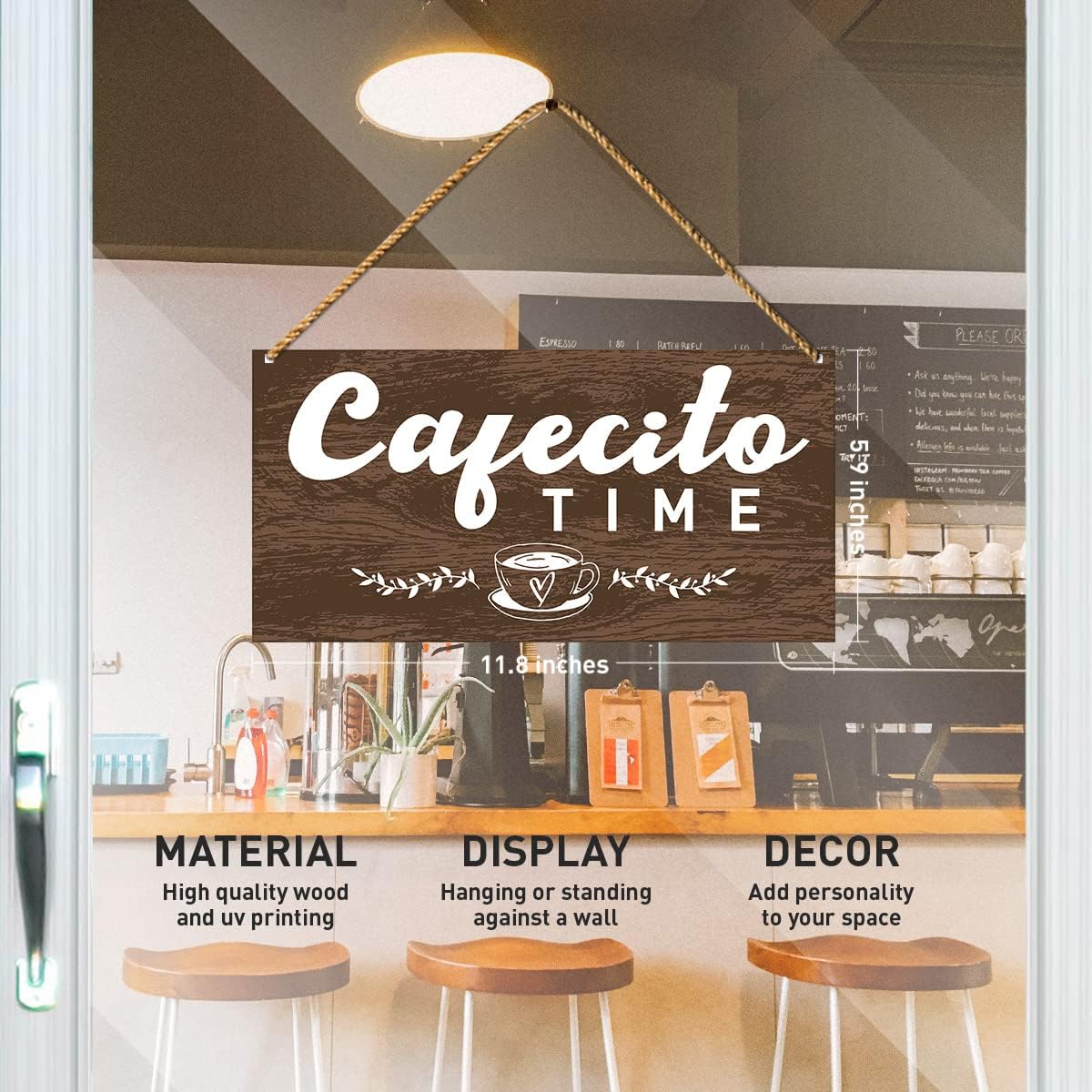 Letrero para decoración de cafetería, hora de Cafecito, letrero de ...