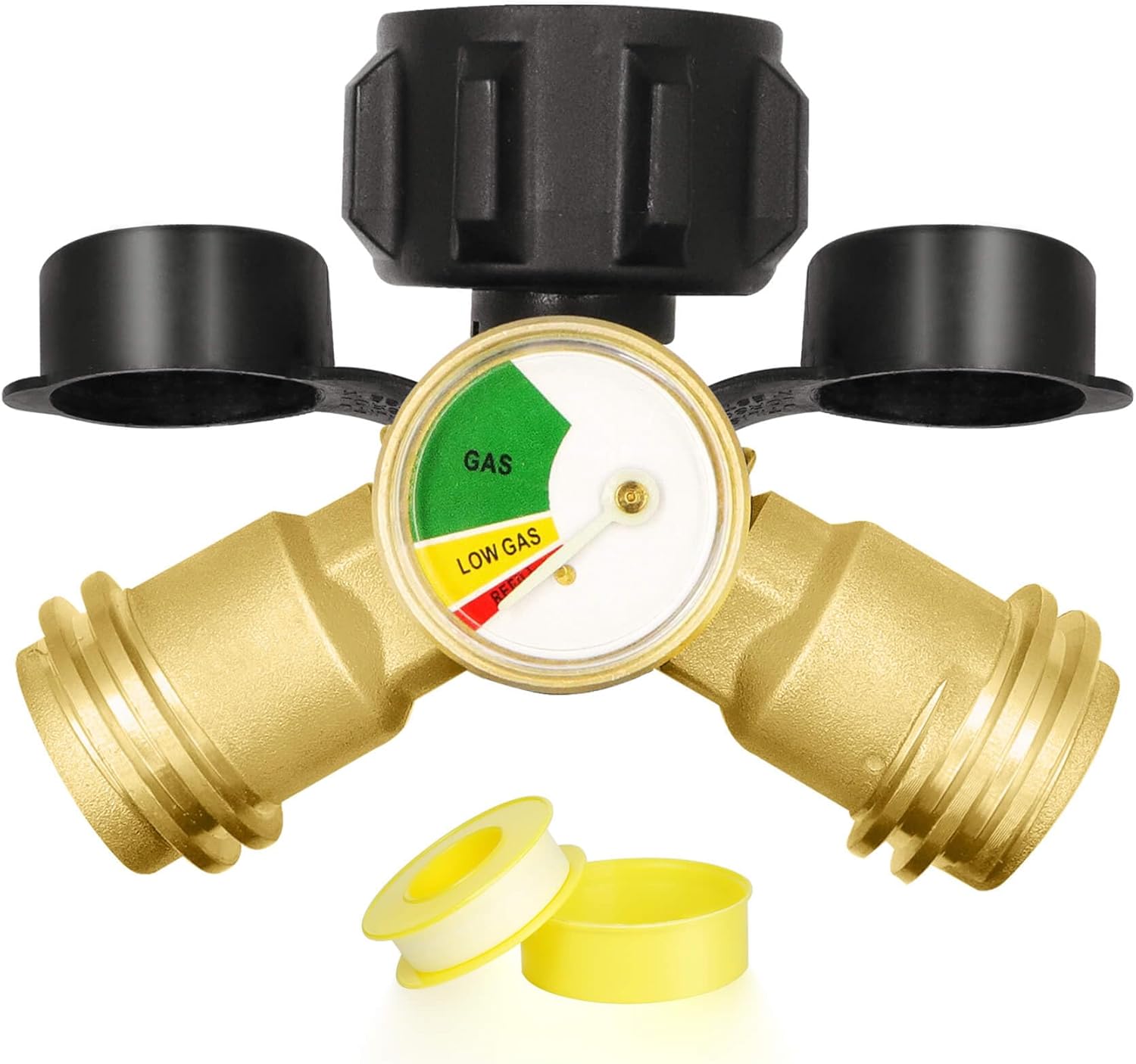 Amazon.com : Propane Tank Splitter with Gauge, Propane Splitter 2 Way ...