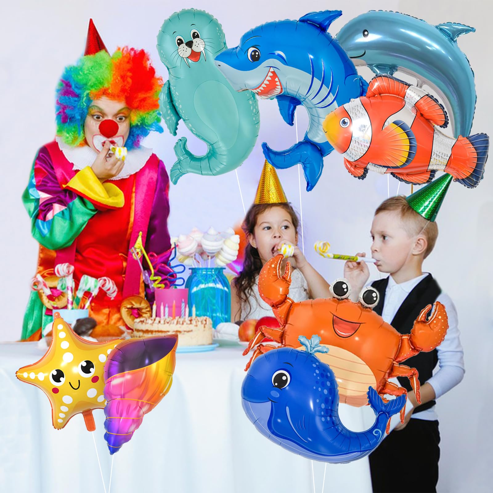 Snapklik.com : Sea Animal Balloons - Large Shark Dolphin Whale Fish ...