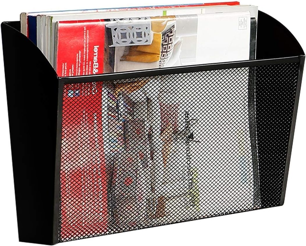 Designa Wall File Holder Hanging Mesh Letter Pocket Organizer, Black ...