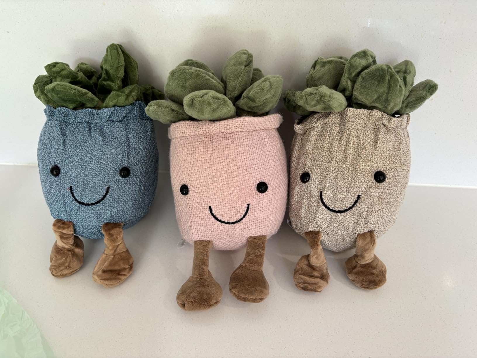 3 PCS Cute Potted Plush Toy Decorated Plush Doll Mock Cactus Plant Cute ...