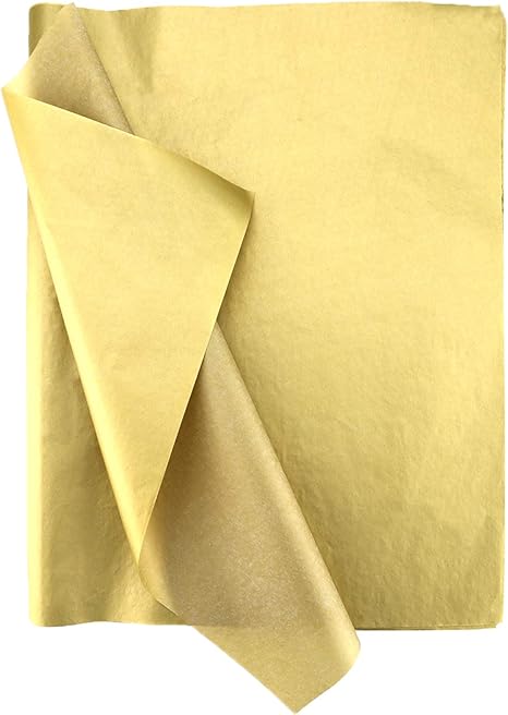 Amazon.com: SAVITA 100 Sheets 35x50cm/14x20 Inch Gold Metallic Tissue ...