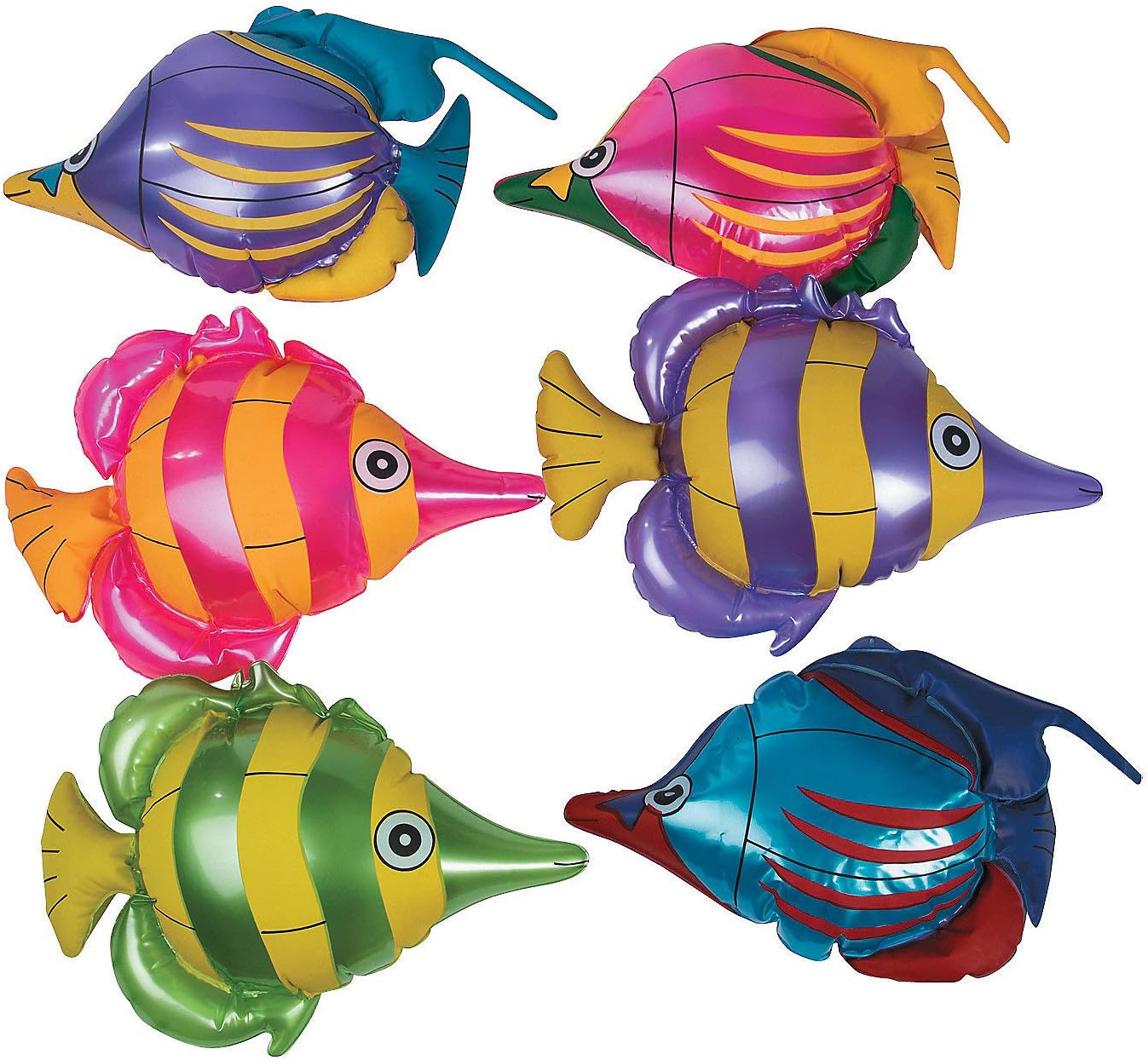Amazon.com: Fun Express Inflatable 14 inch Tropical Fish Toy (1 Dozen ...