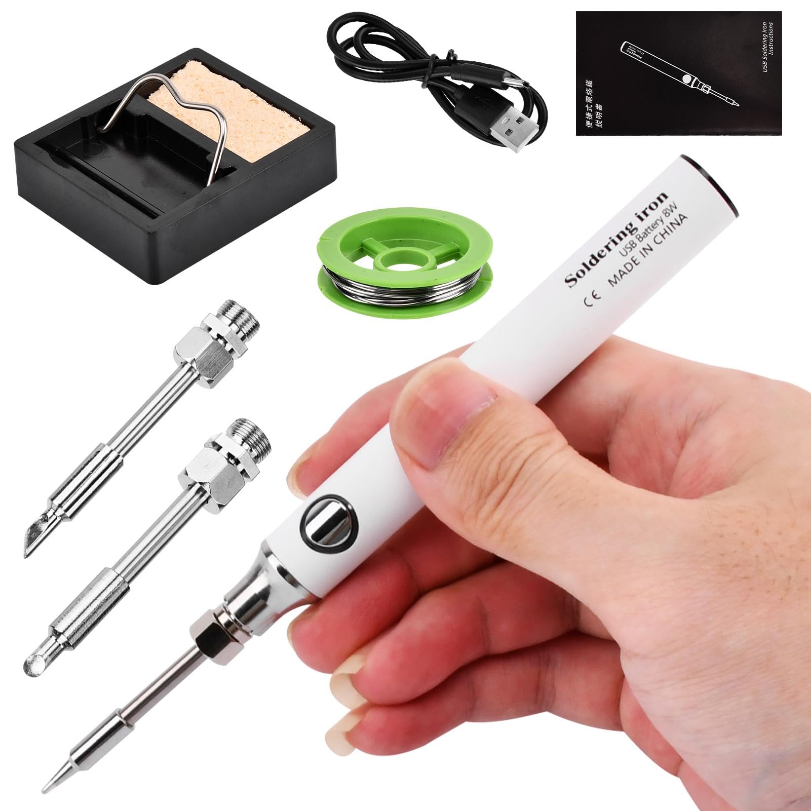 Amazon.com: Cordless Soldering Iron Kit, USB Rechargeable Compact DIY ...