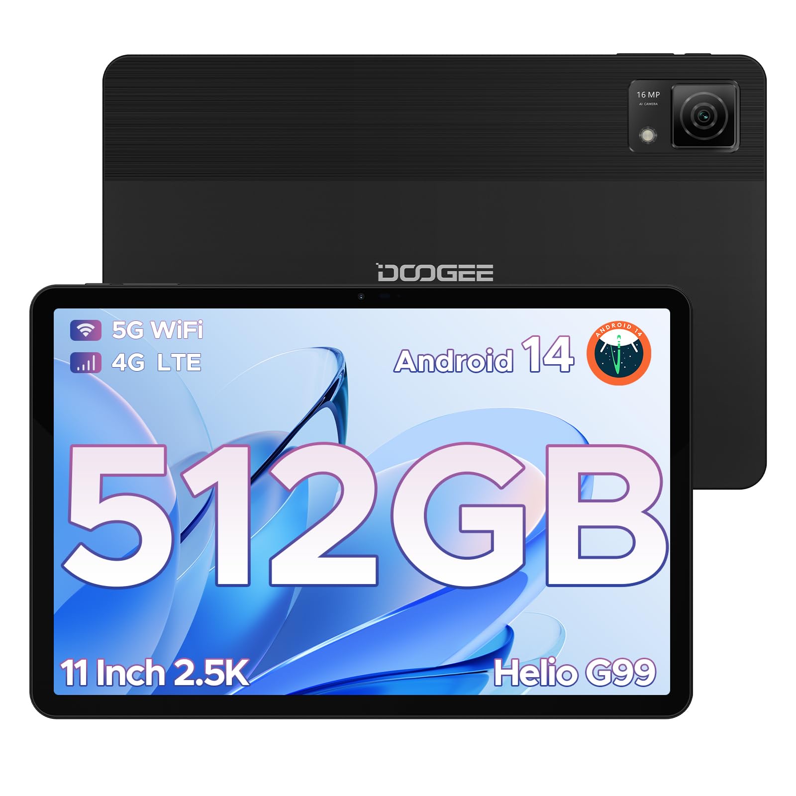 DOOGEE T40 Tablet,11 Inch Android Tablets, Helio G99 Tablets, 20GB RAM + 512GB ROM Tablet ...