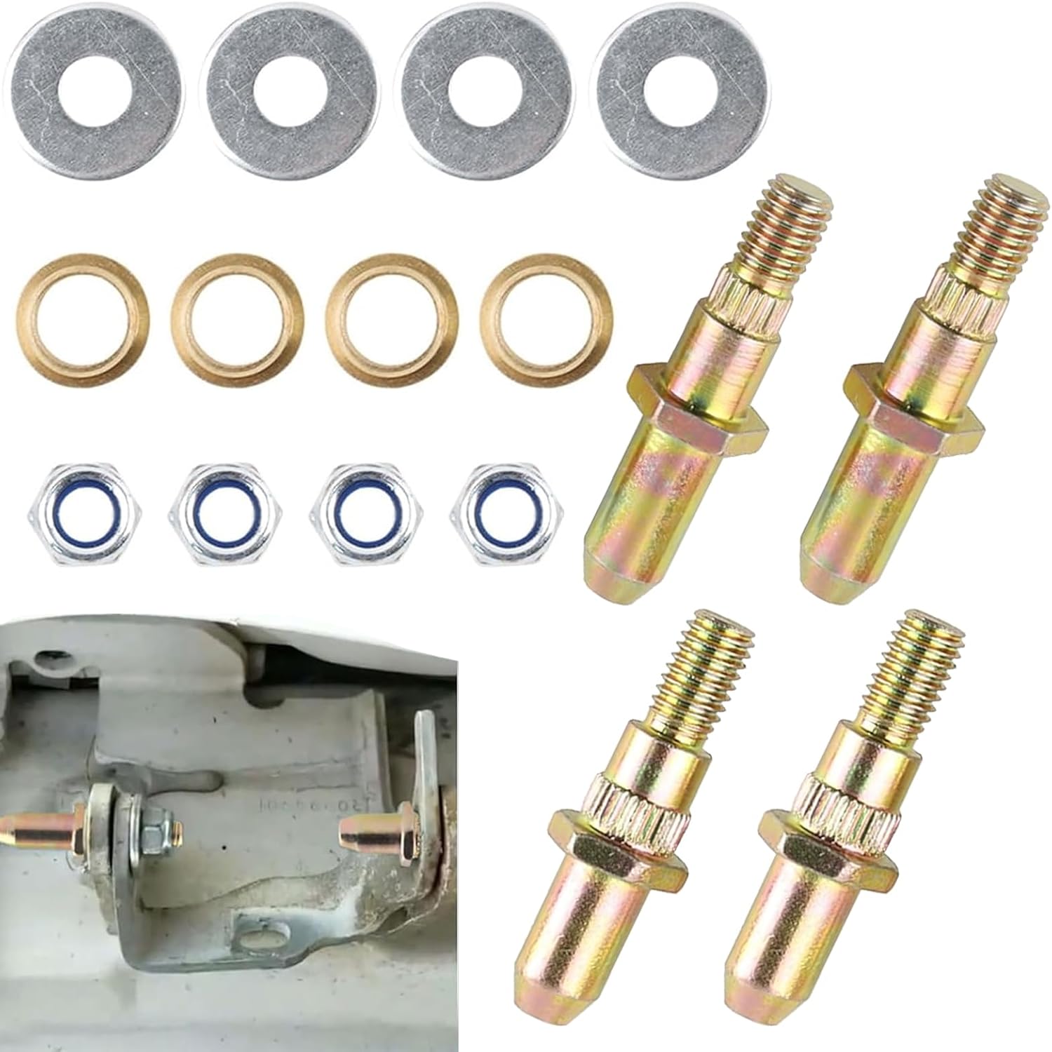 Amazon.com: Prywog 4 PCS Car Door Hinge Bushing Kit, Front Door Hinge ...