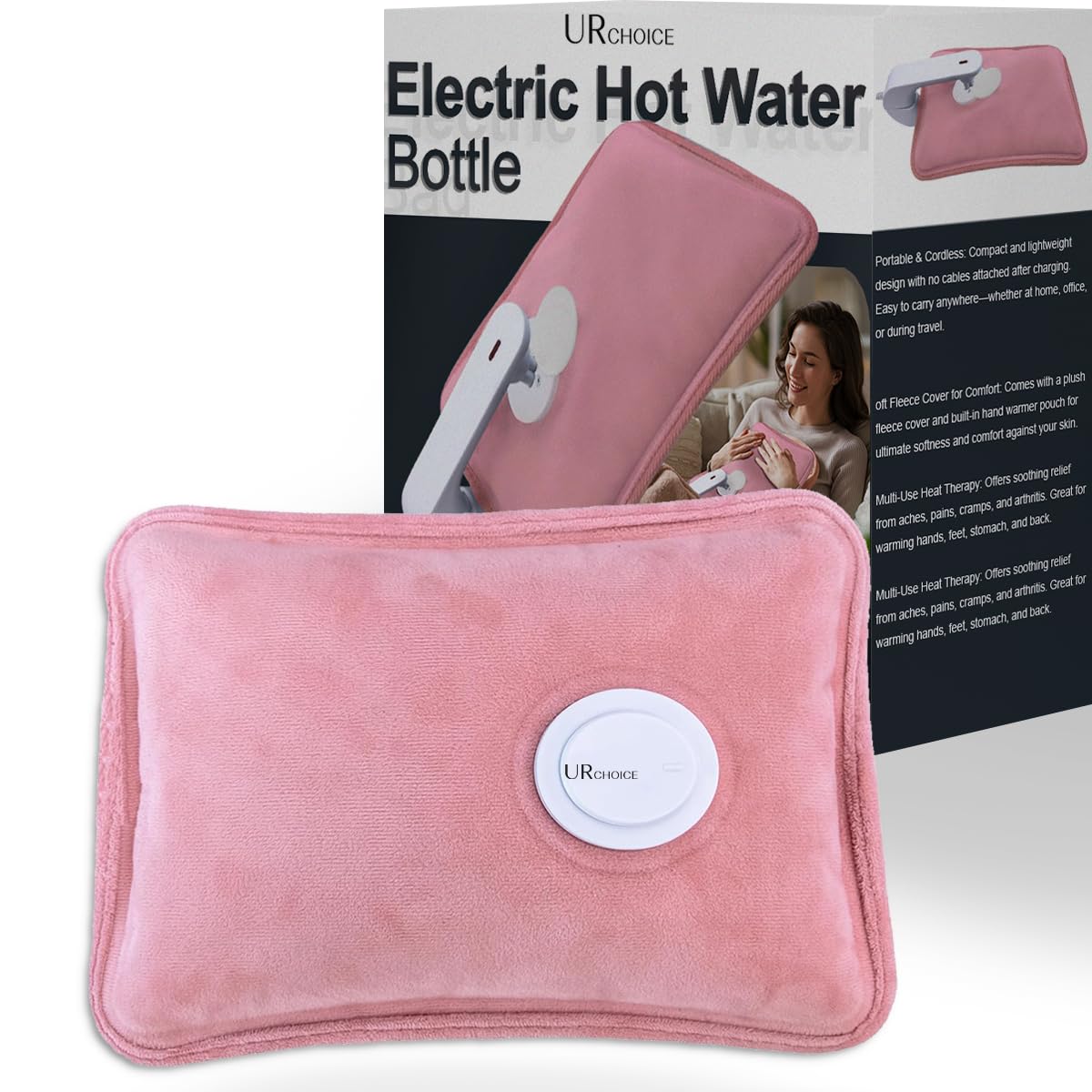URCHOICE Rechargeable Electric Hot Water Bottle | Cozy Hand Warmer & U ...