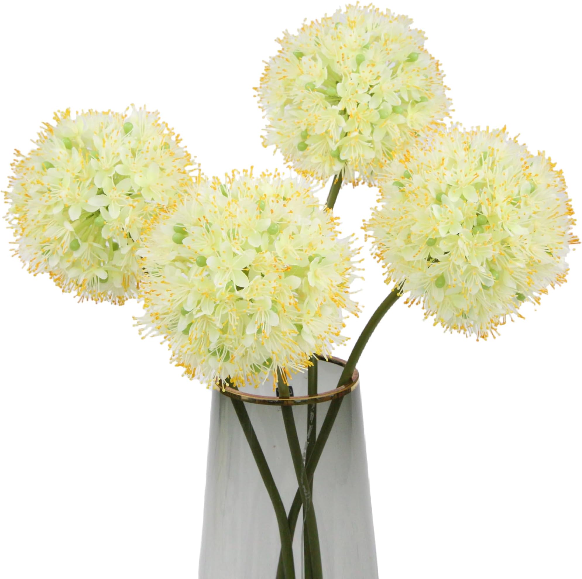 Amazon.com: TOPIA Silk Allium Flower Arrangement, Fake Allium Flower ...