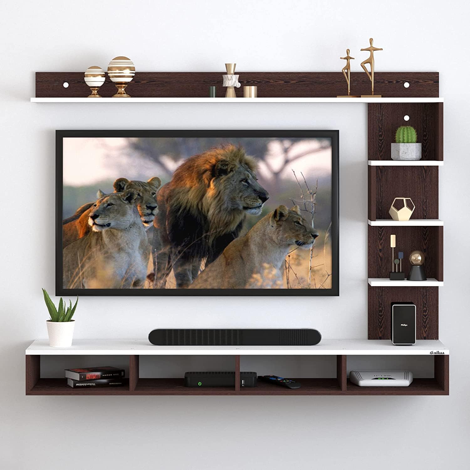 Anikaa Larisa Engineered Wood Wall Mount TV Unit/TV Stand/TV Cabinet/TV ...