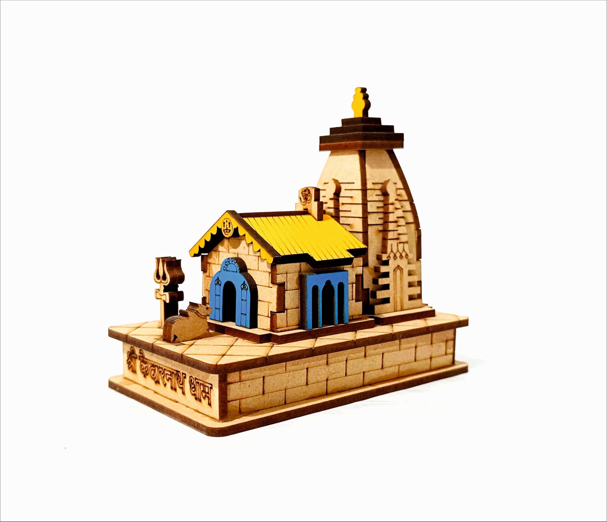 Kedarnath Temple In Wood 3D Colour With Full Led Lights Setup ...