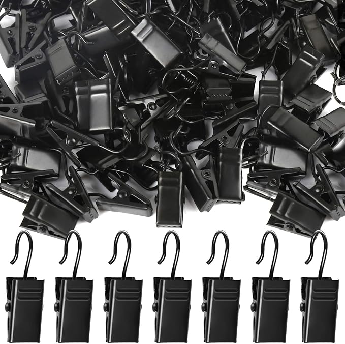 Amazon.com: Teenitor 100 Pack Small Curtain Clips Stainless Steel ...