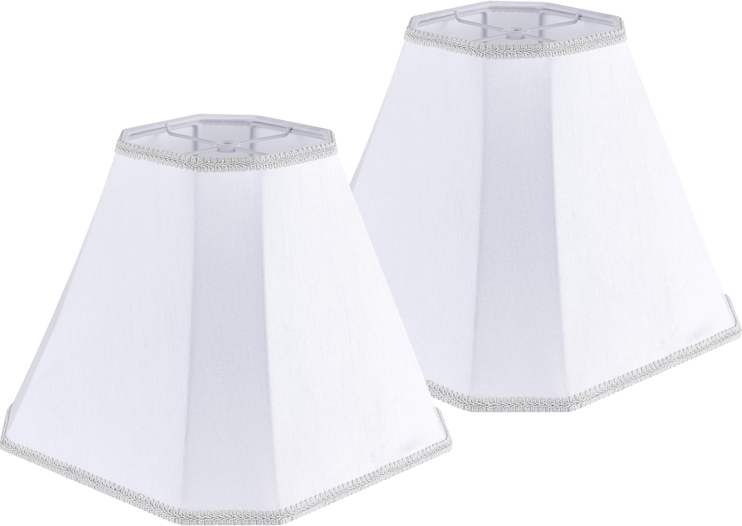 GO&SO White Bell Lamp Shades Set of 2 Small Beside Lampshades- 6" Top x ...
