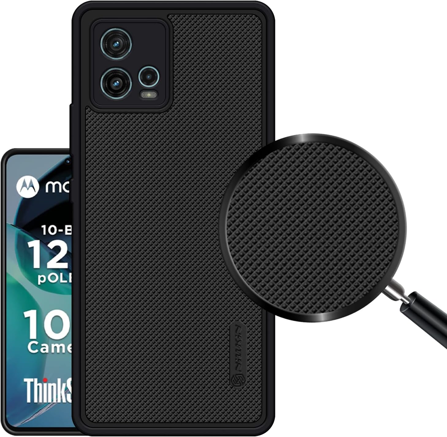 Amazon Basics Back Case Cover for Motorola Moto G72 (TPU + PC_Black ...