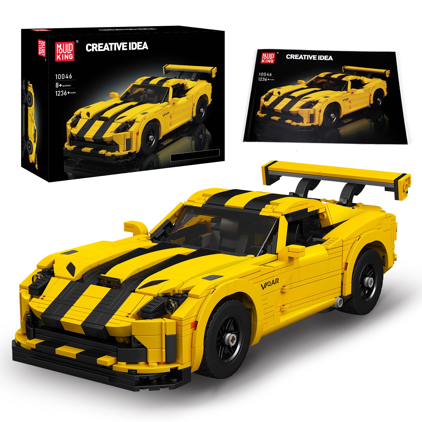 Mould King 10046 Icon Racing Sports Car Building Model Toy, Collectible ...