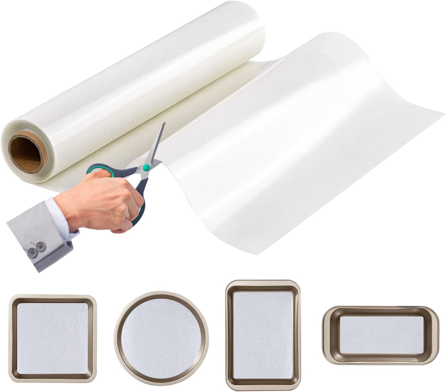 Amazon.com: Silicone Baking Mat Roll with 2 Spatulas Set - 16IN x 8FT ...