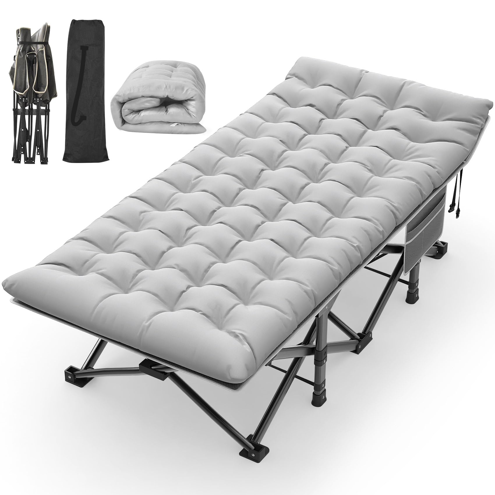 Amazon.com: Suteck Camping Cot, 32In XXL Folding Camping Cot Heavy Duty ...