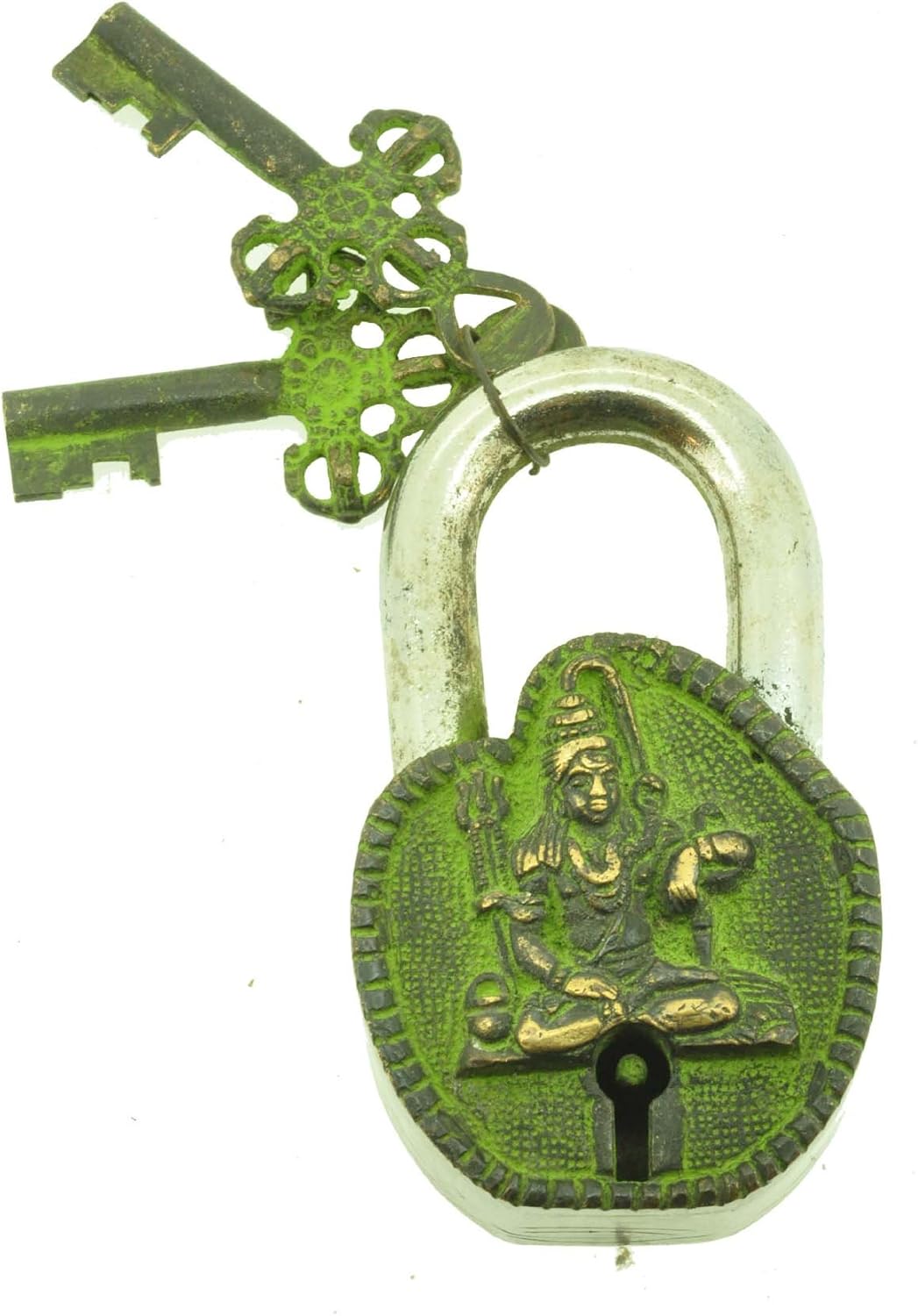 Handmade Shiva Tibetan Monastery Padlock, Tibetan Mantra Prayer Padlock ...