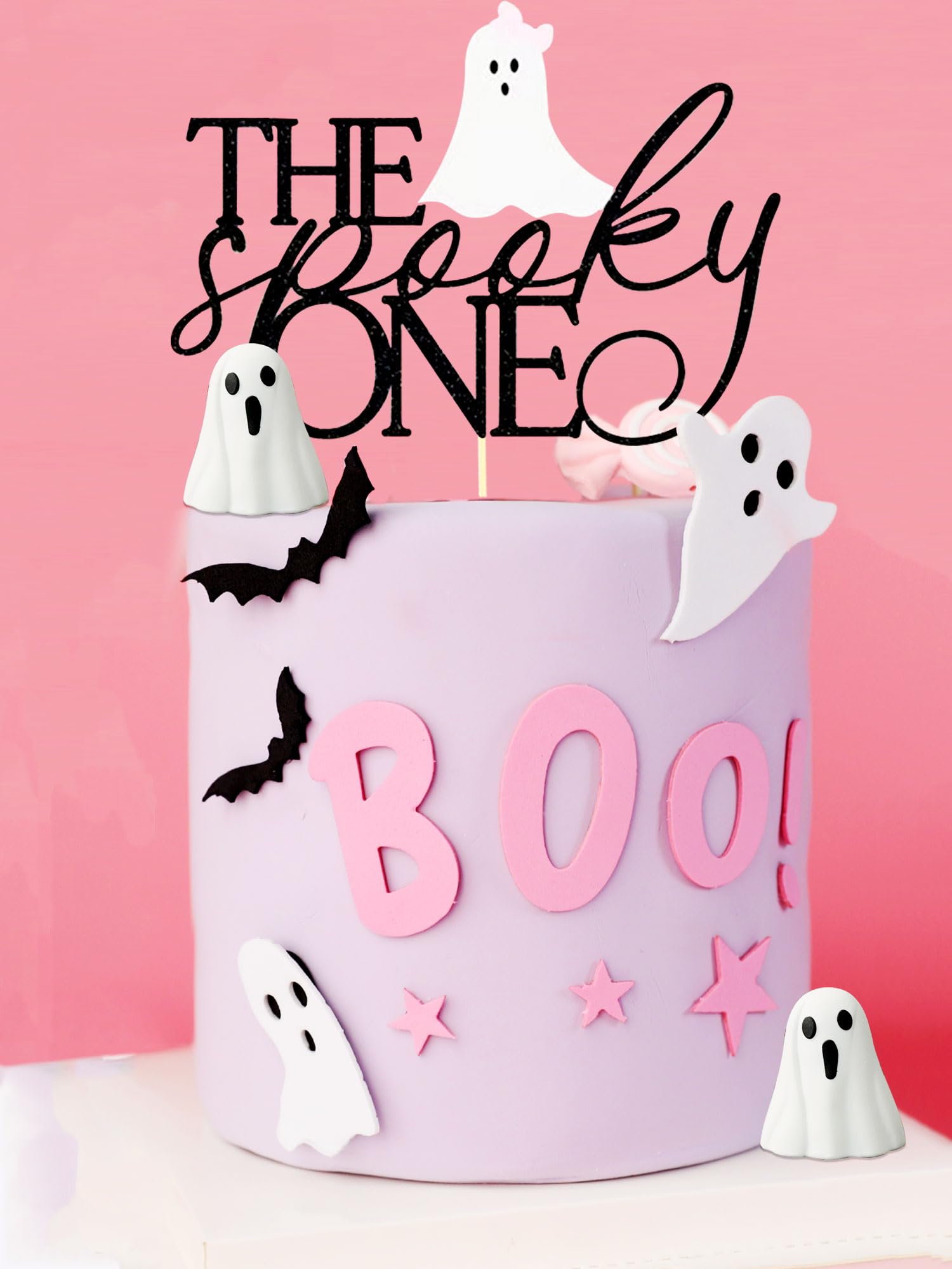 Snapklik.com : Ghost Cake Decorations Spooky One Cake Topper Girl Pink ...