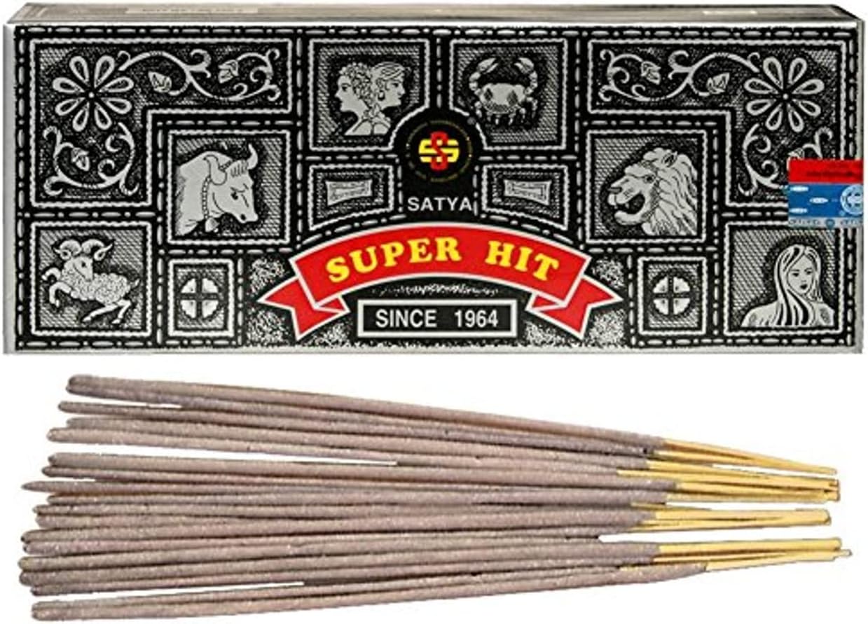 Amazon.com: Nag Champa-Satya Super Hit-12 boxes-180 grams Best Incense ...