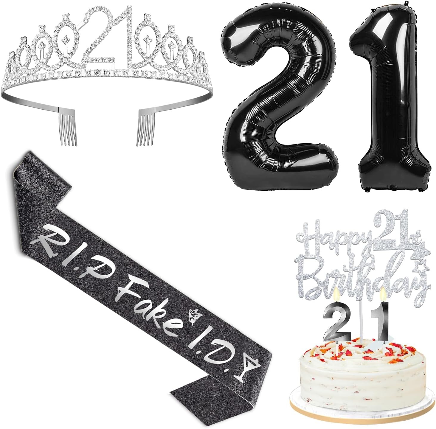 Amazon.com: RIP Fake ID 21st Birthday Decorations with 21st Birthday ...