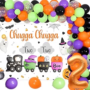 Amazon.com: 71Pcs Halloween Chugga Chugga Two Two Birthday Party ...