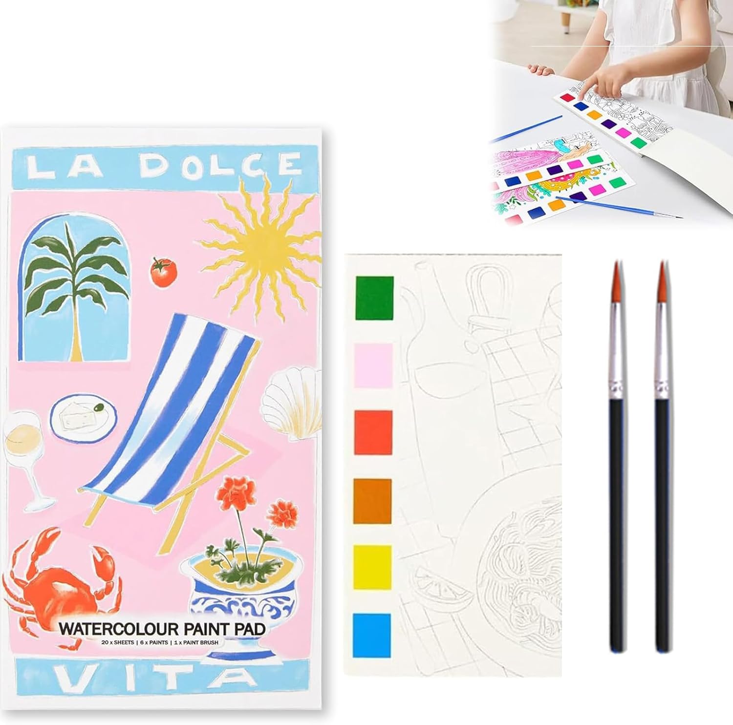 Mini Paint Pad, 3x7 Inch Mini Watercolour Paint Pad, Pocket Watercolor ...