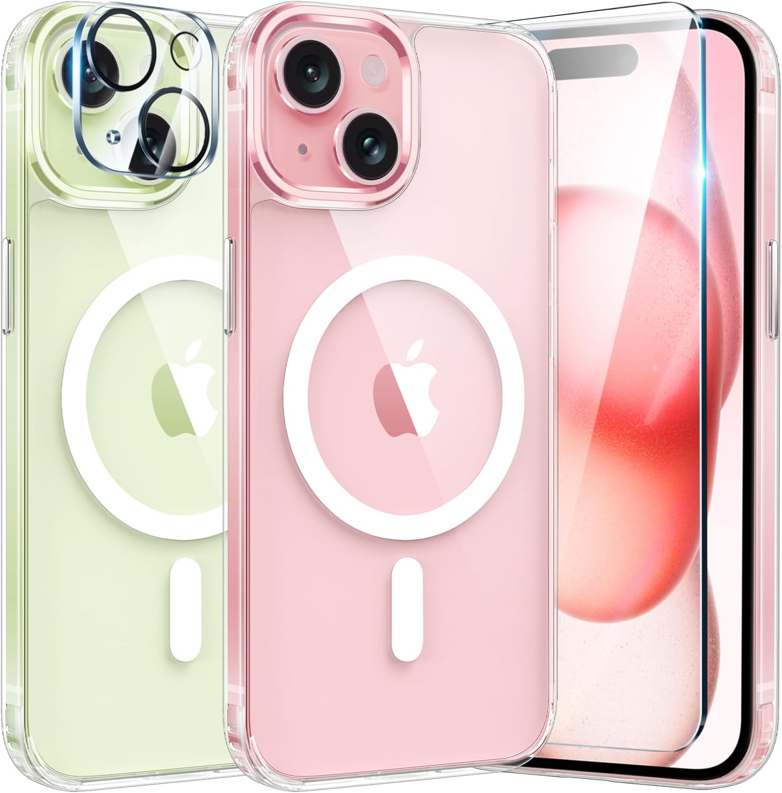 FNTCASE for iPhone 15-Plus Phone Case: Clear Case Military Grade ...