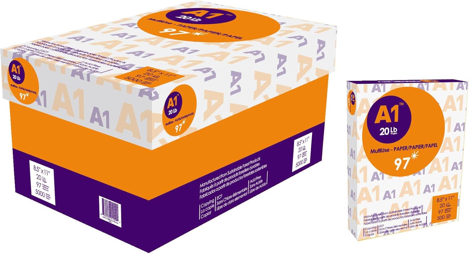 5000 Sheets A1 Premium Multipurpose Paper, Copy/Copier/Laserjet Inkjet ...