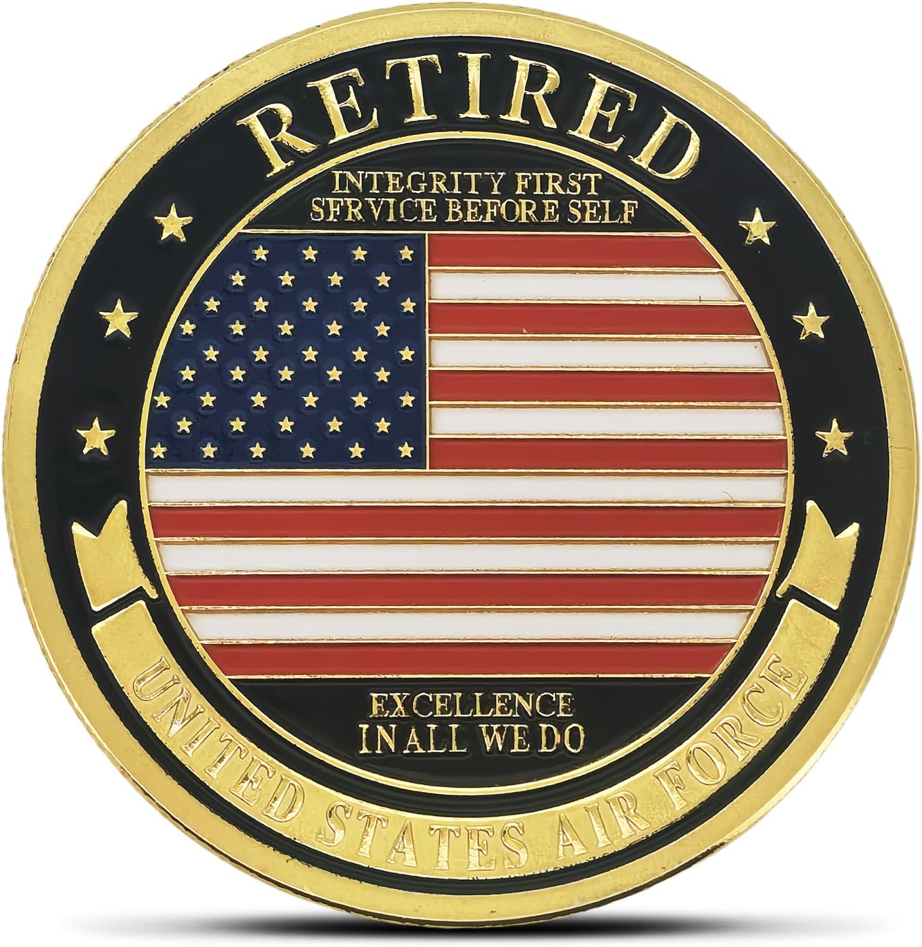 Amazon.com: US Air Force Retired Military Challenge Coin - Honor ...