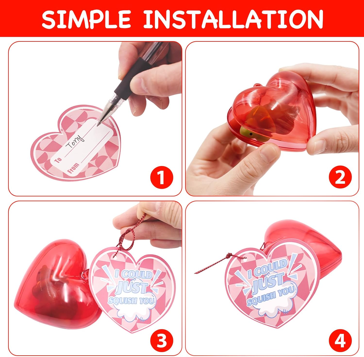 Paquete de 28 regalos para el día de San Valentín para niños, mochi de ...