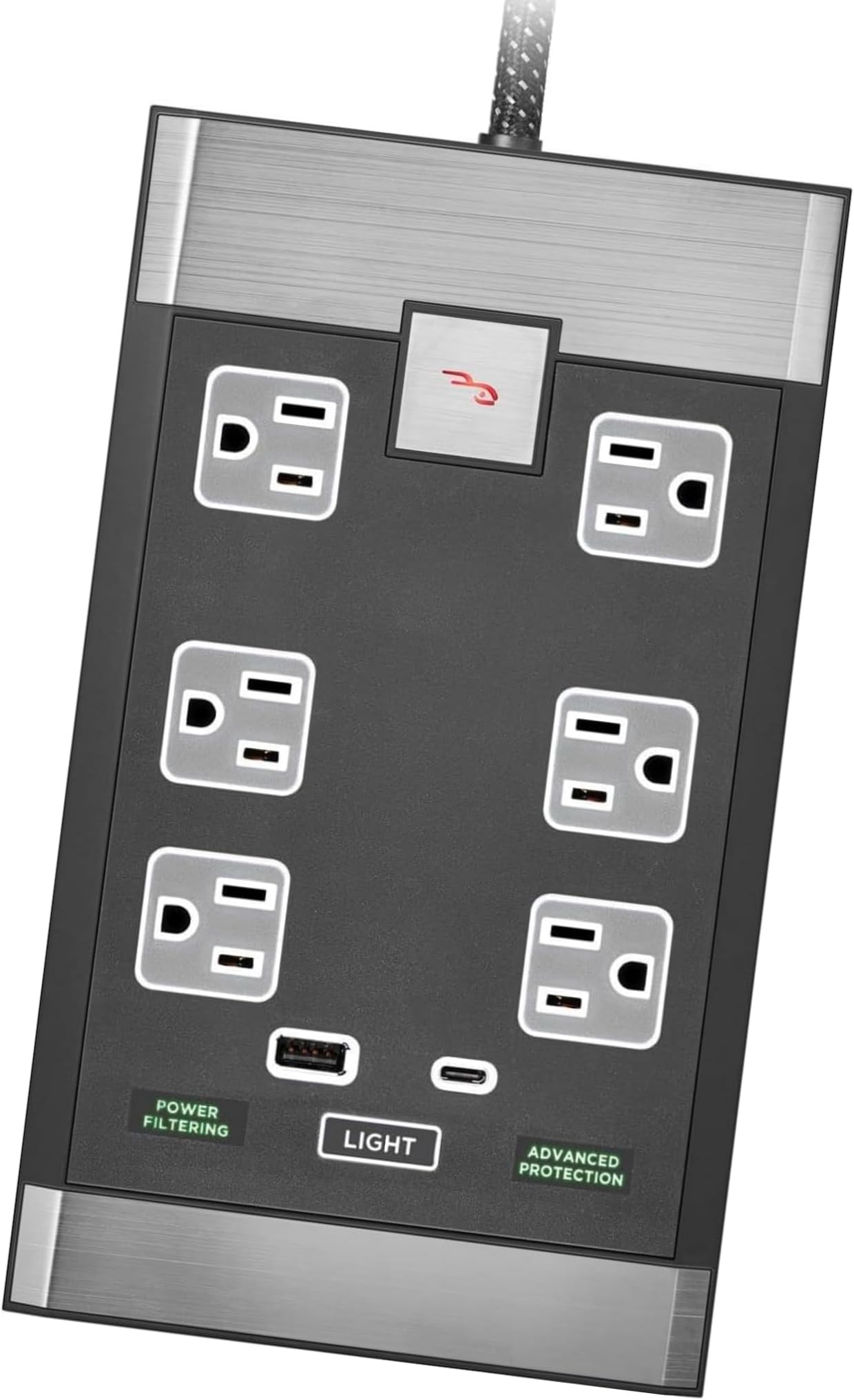 Amazon.com: Rocketfish 6-Outlet Strip Premium/1-USB-C/1-USB 2,880 ...