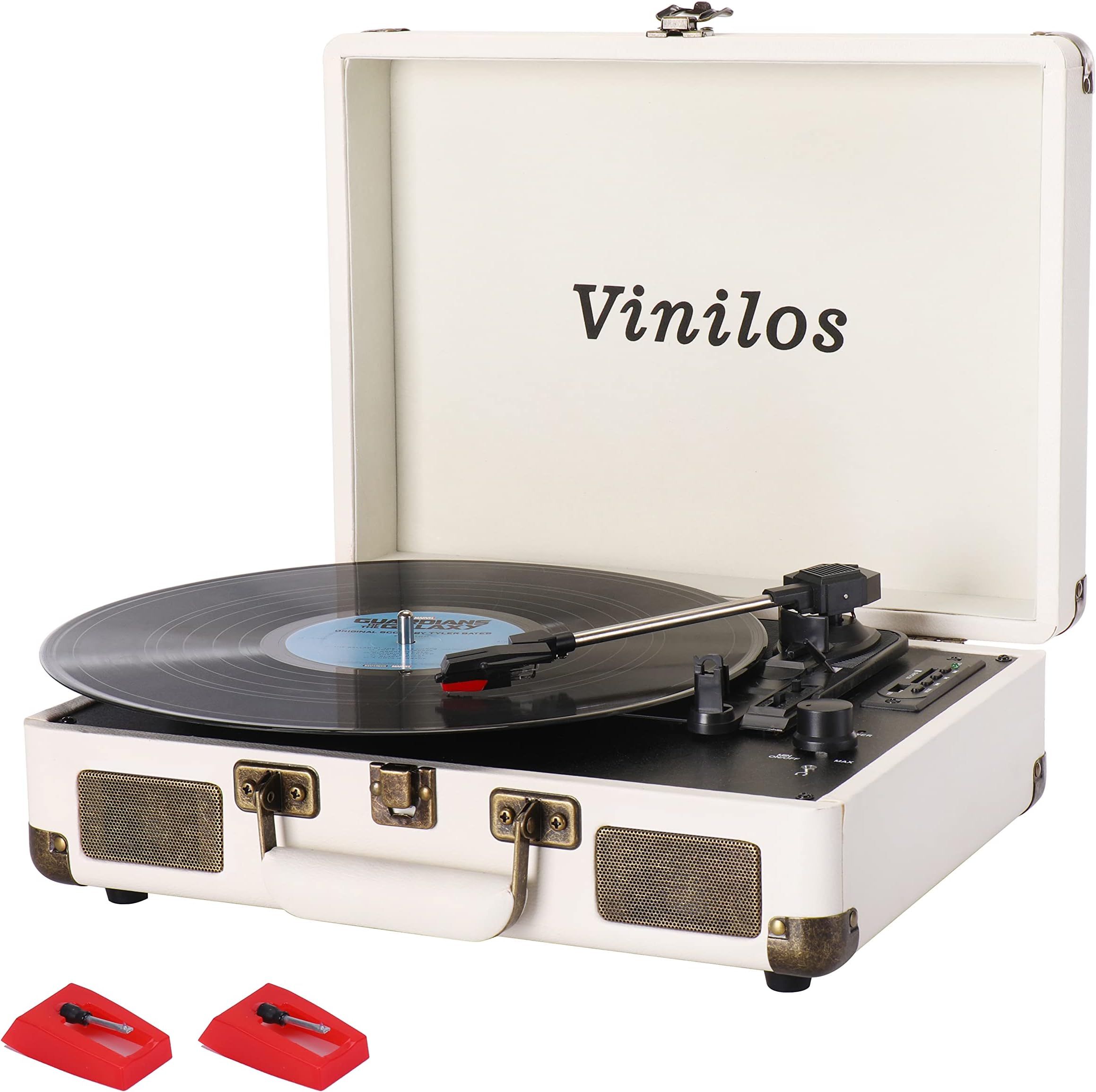 Amazon.com: Tocadiscos de vinilo inalámbrico Bluetooth de 3 velocidades ...