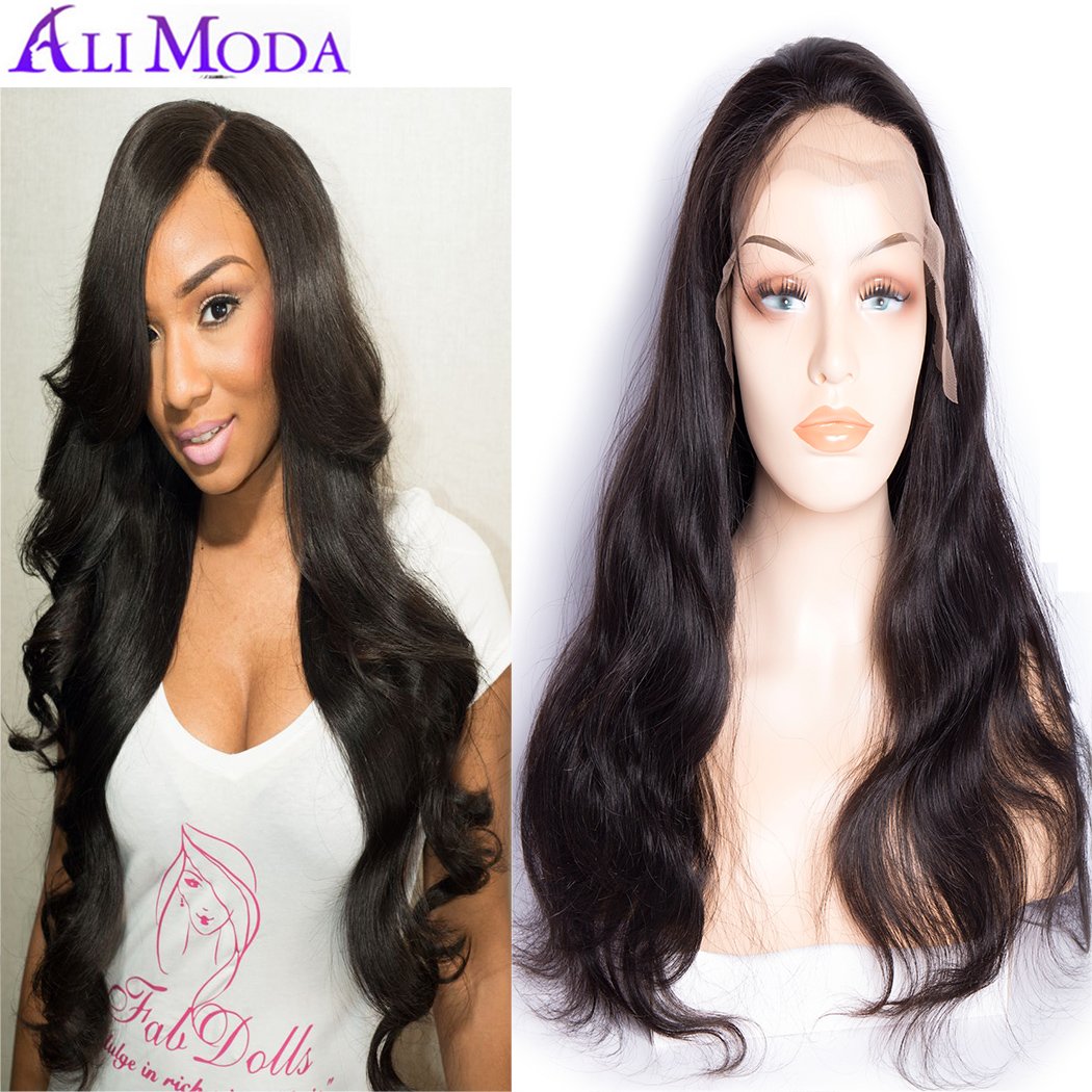 Amazon.com : Ali Moda 360 Lace Full Frontal Wig 180% Density Pre ...