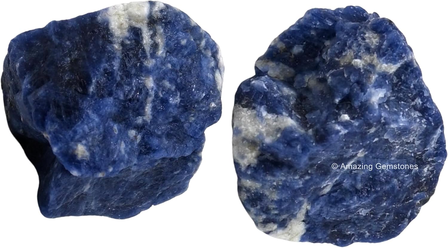 Amazon.com: 2 Pieces Sodalite Raw Crystals and Healing Stones, Natural ...