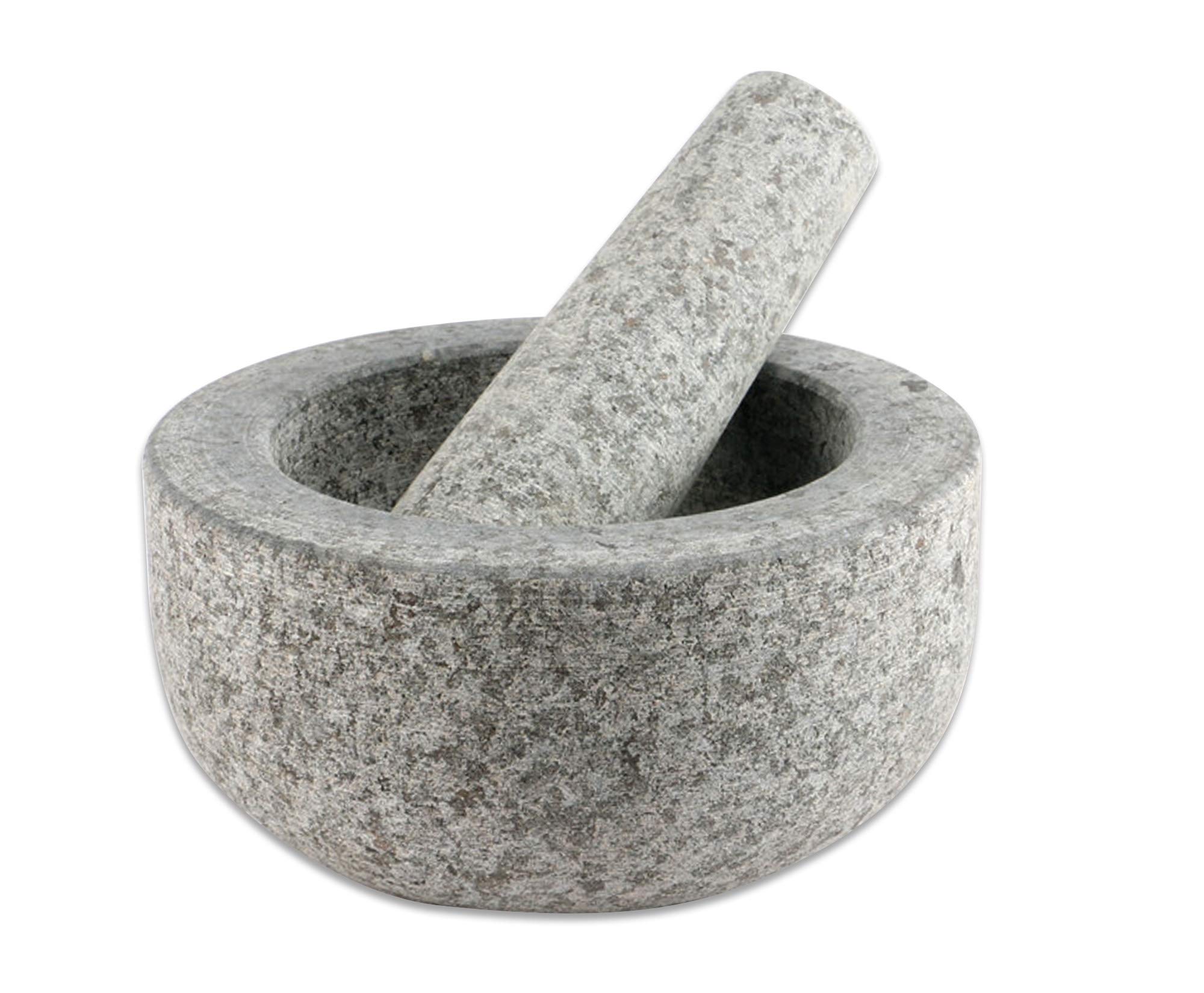 Buy Large Black Granite Mortar and Pestle Natural Stone Grinder for ...