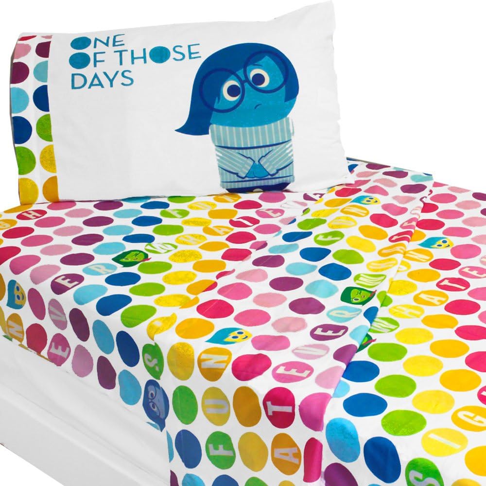 Amazon.com: Disney/Pixar Inside Out Rainbow Patchwork 39" x 75" Twin ...