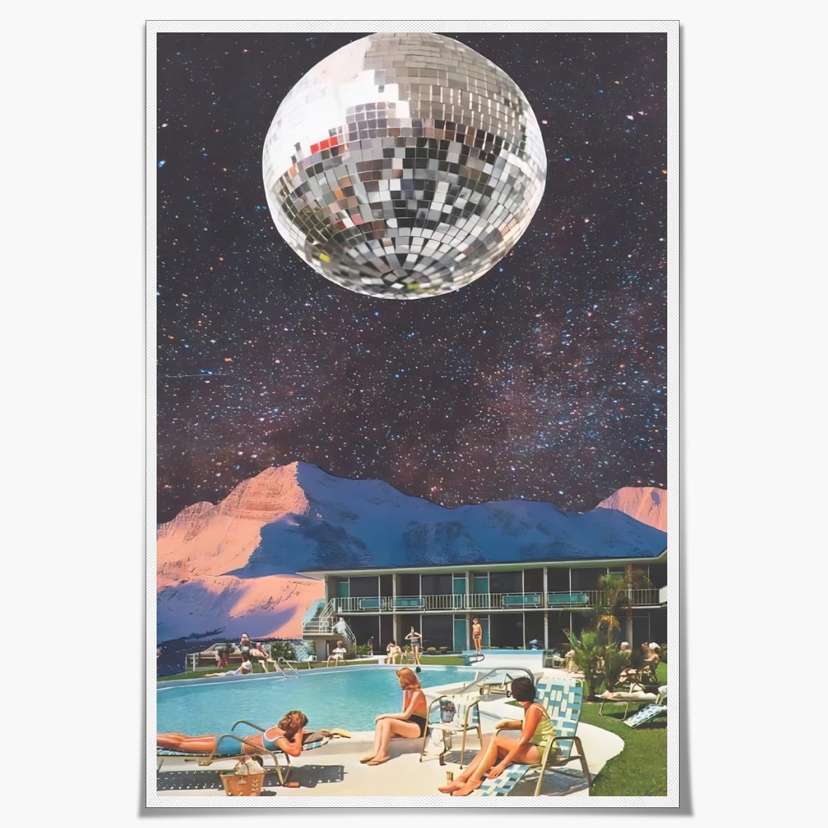 Amazon.com: Lianxiaw 70s Vintage disco Surrealism Wall Art Funky Poster ...