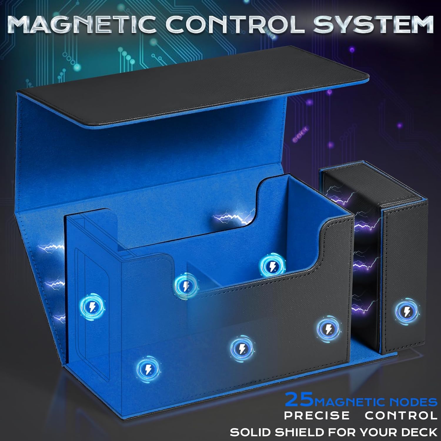 ZLCA Card Deck Box with Display Window,MTG Commander Deck Box Fits 200 ...