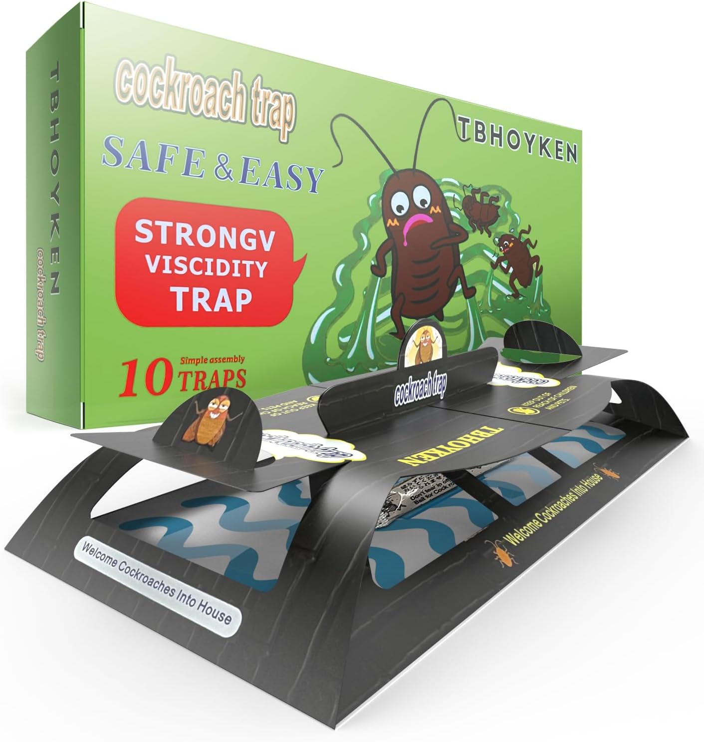 Amazon.com : Roach Trap Cockroach Traps Killer Roach Indoor Sticky Glue ...