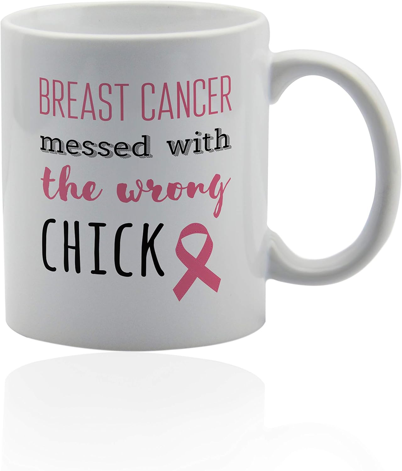 Amazon.com: Wonderful Mugs Breast Cancer Mug White Ceramic Coffee Cup ...