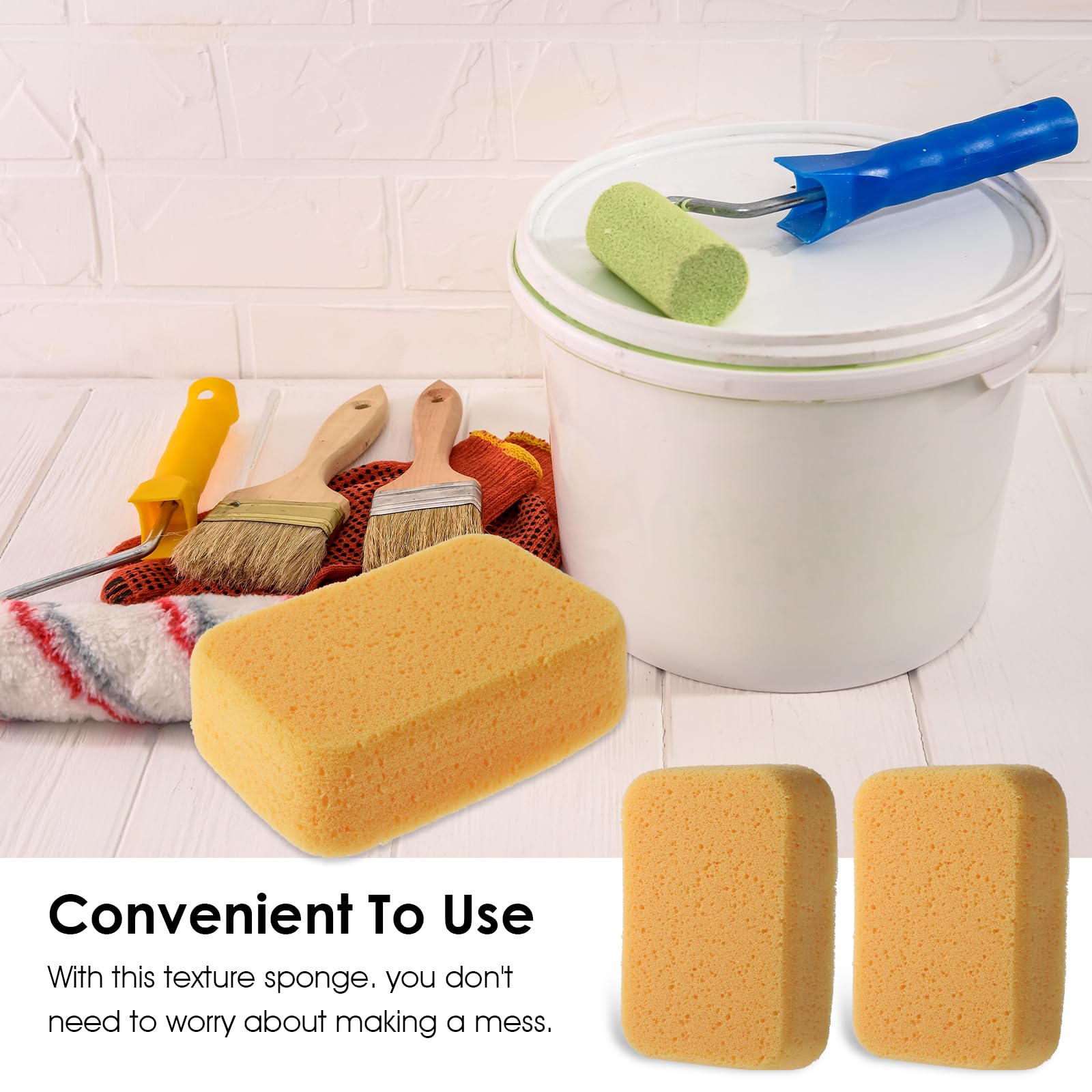 Drywall Texture Sponge Stepsaver PRODUCTS 5 In. X 4 In. Orange Peel,