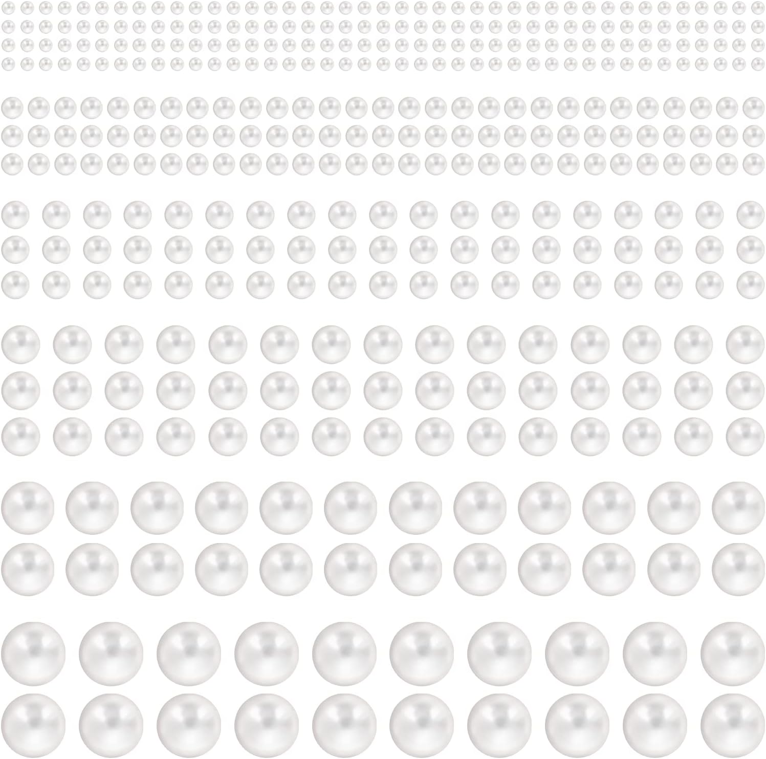 660 Pcs Self Adhesive Back Pearl Stickers, Flat Back Pearls Sticker ...