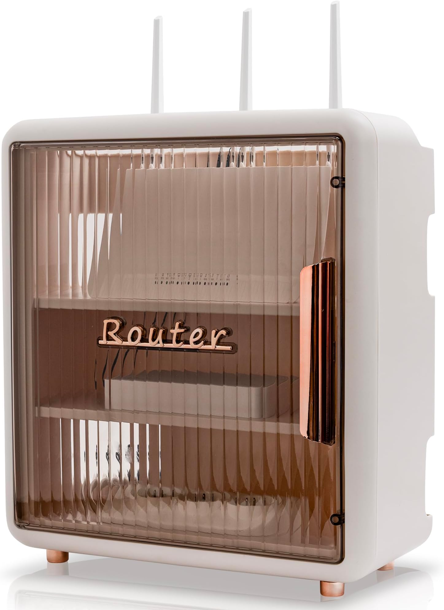 Amazon.com: Wall Mounted Wireless WiFi Router Shelf Storage Box, ABS ...