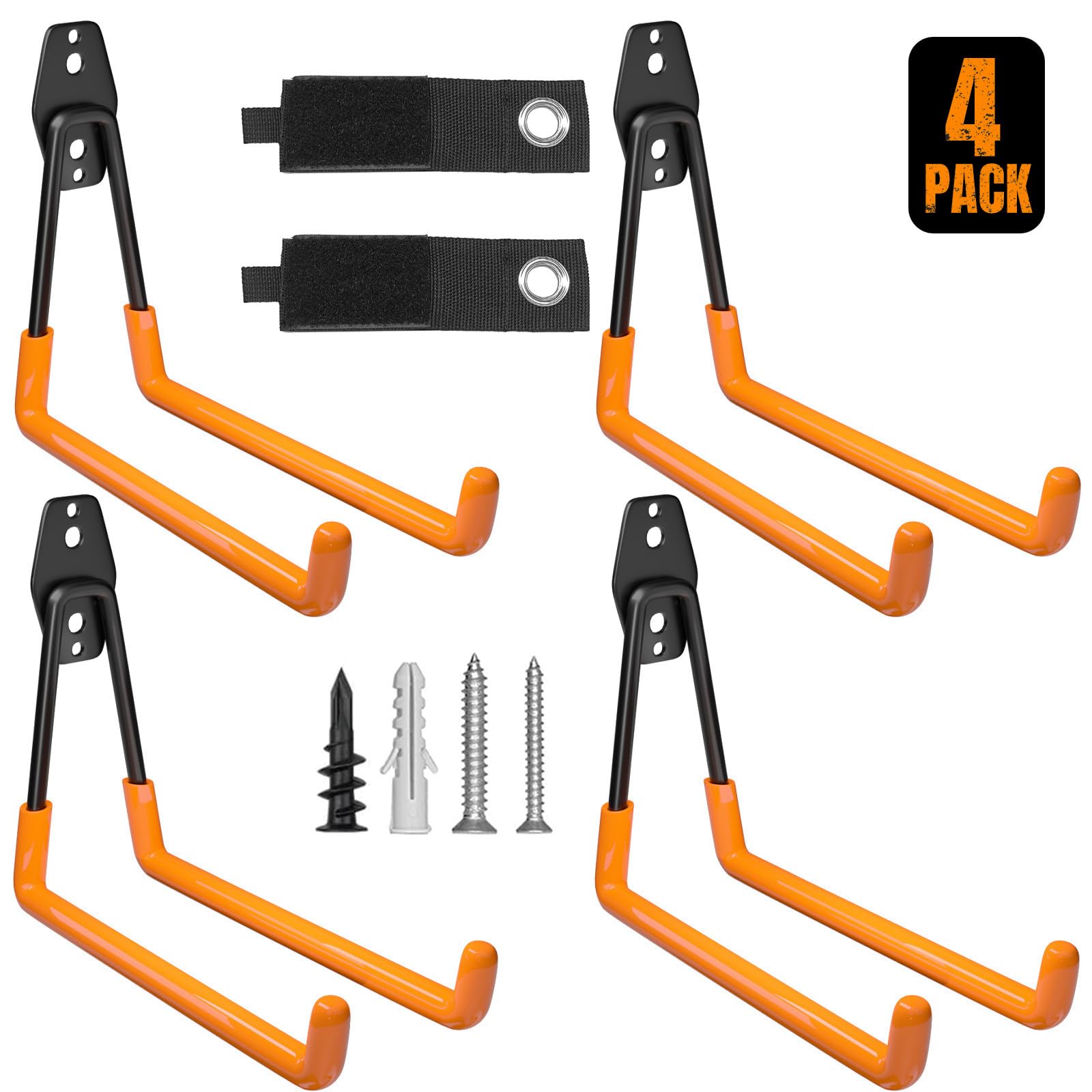 Wallavant Garage Hooks Heavy Duty, 6 Pack Wall Mount Storage Hangers ...