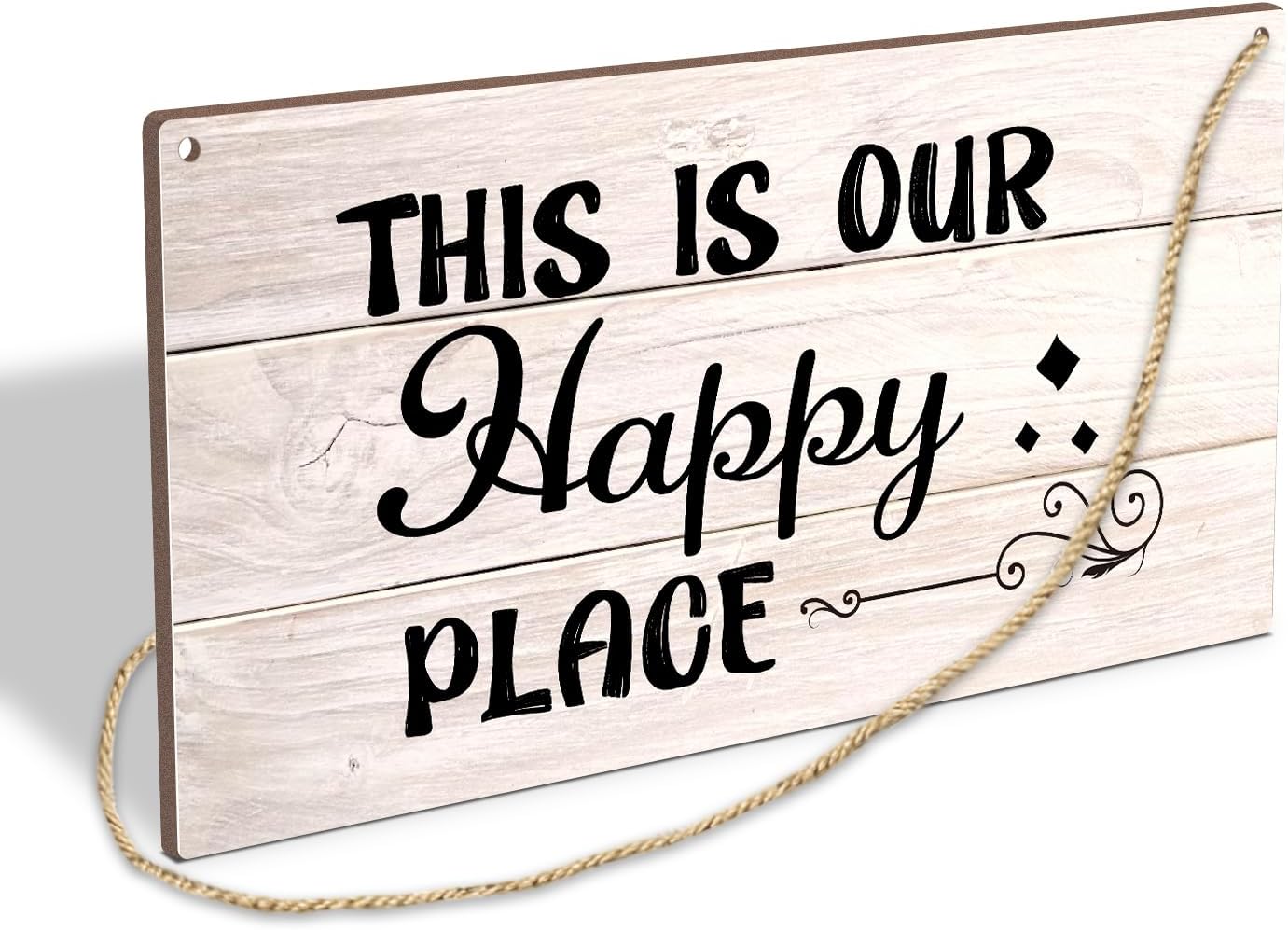 Amazon.com: This Is Our Happy Place Porch Wall Decor Wooden Hanging ...